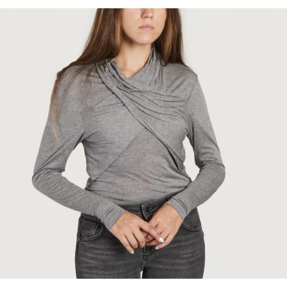 IRO | Tops | New Iro Bleiz Top In Dark Grey | Poshmark